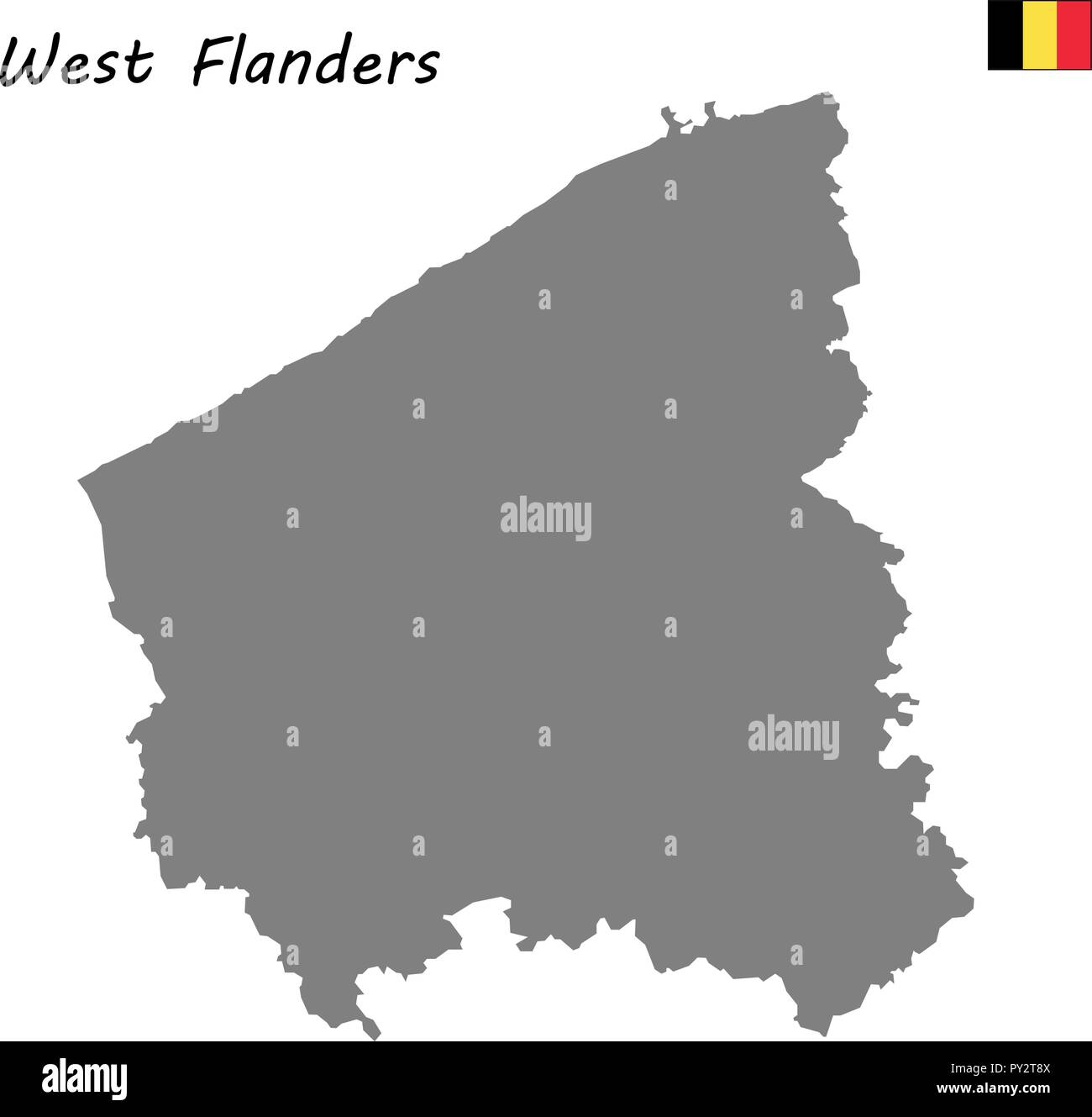 Map of west flanders hi-res stock photography and images - Alamy