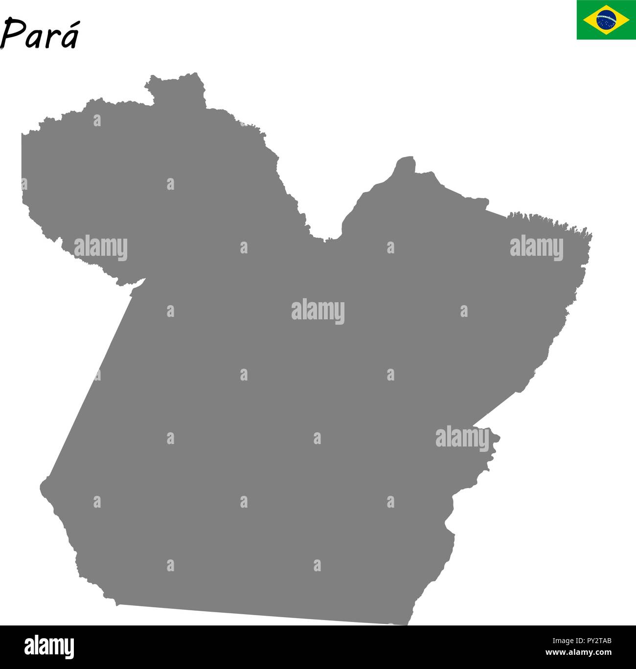 High Quality map of Para is a state of Brazil Stock Vector Image & Art ...
