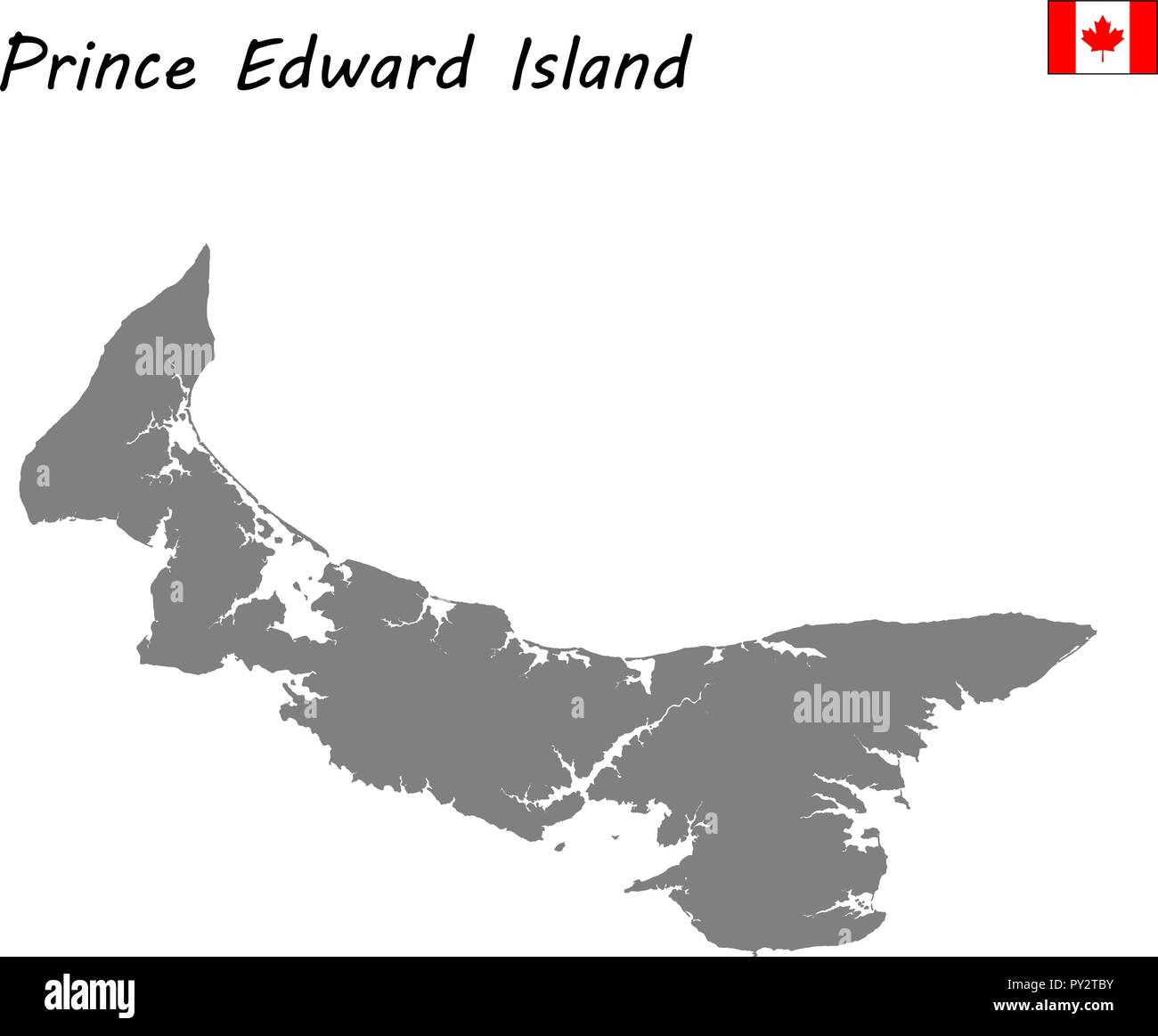 Prince edward island map hi-res stock photography and images - Alamy