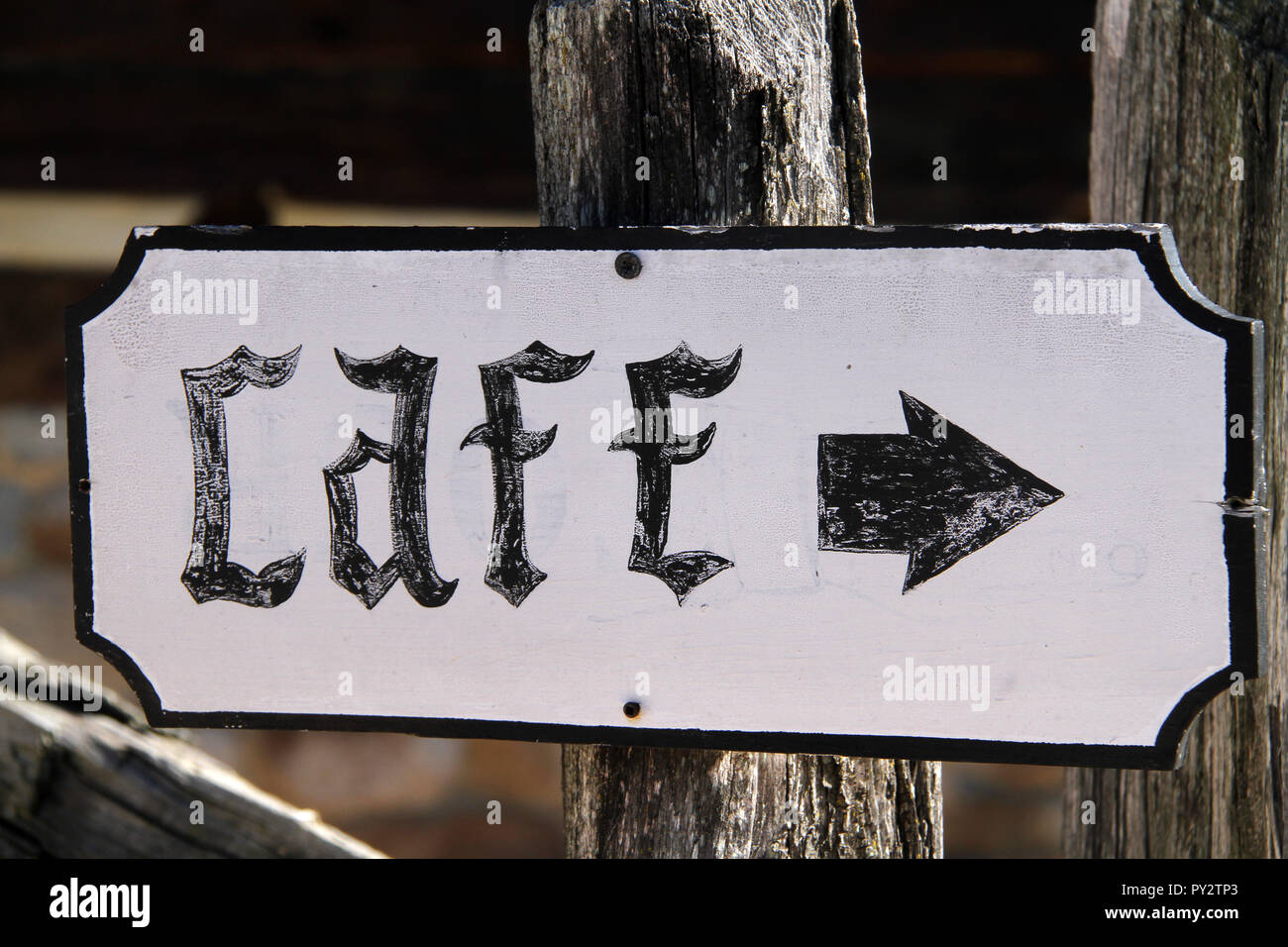 Old fashioned Cafe sign Stock Photo - Alamy