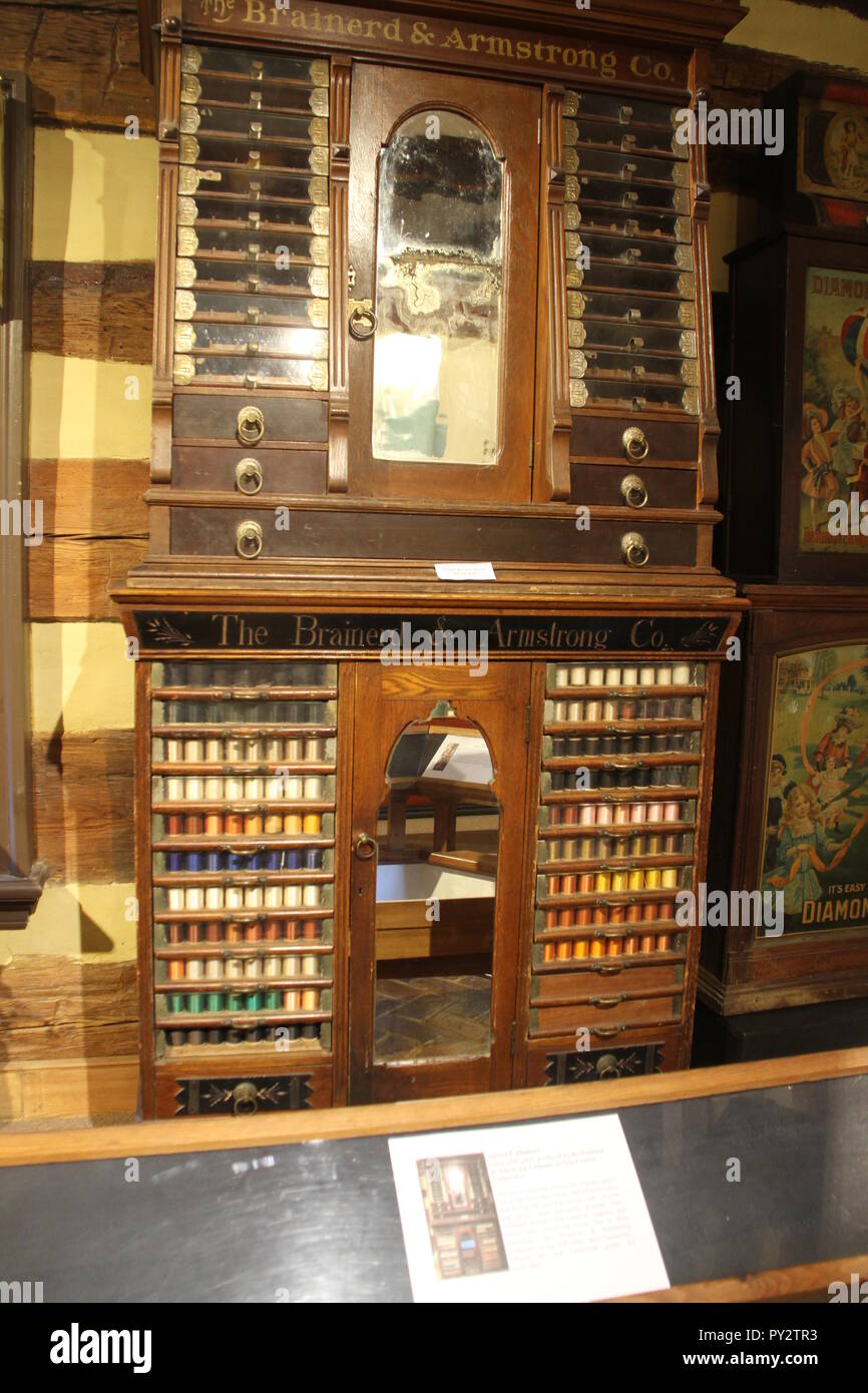 Antique spool cabinet displayed at Luray Valley Museum, VA, USA Stock ...