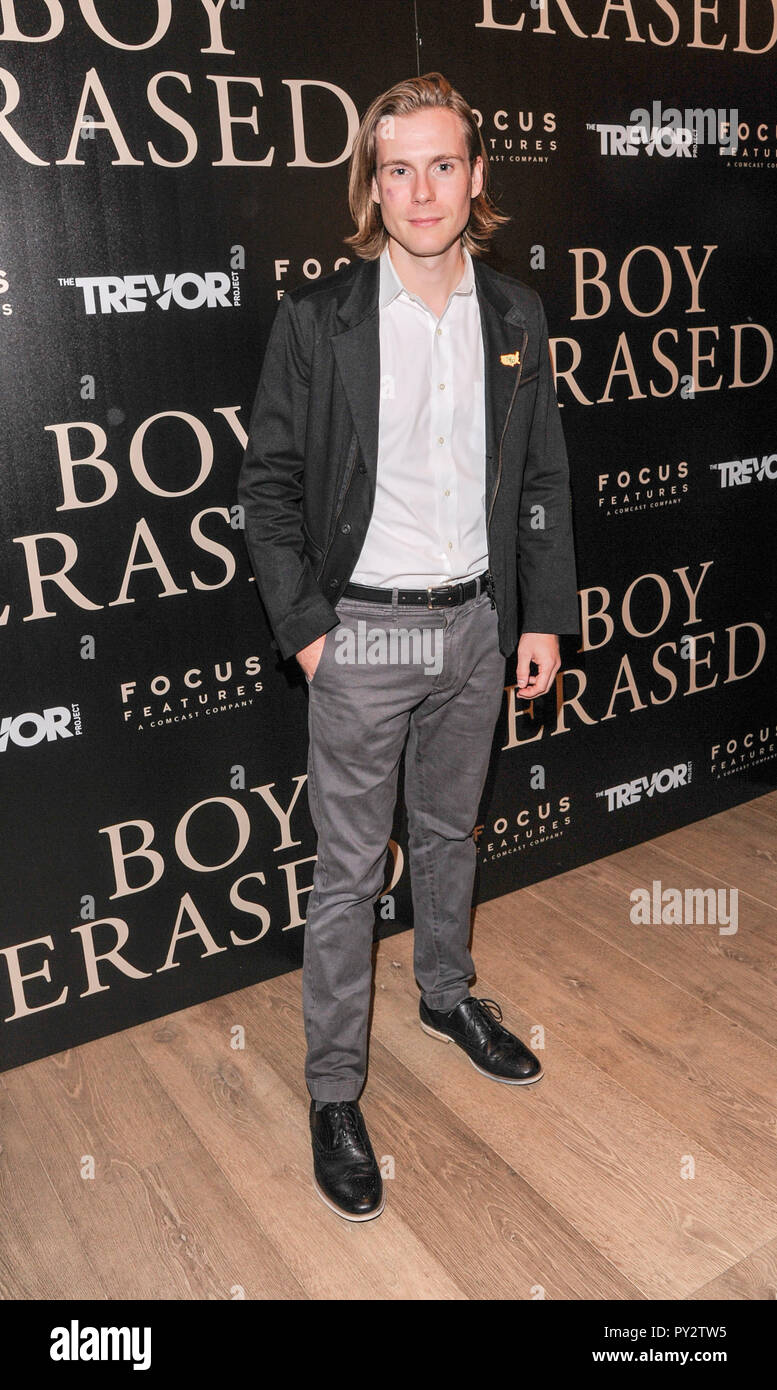 New York, NY - October 22, 2018: Zachary Booth attends the New York ...