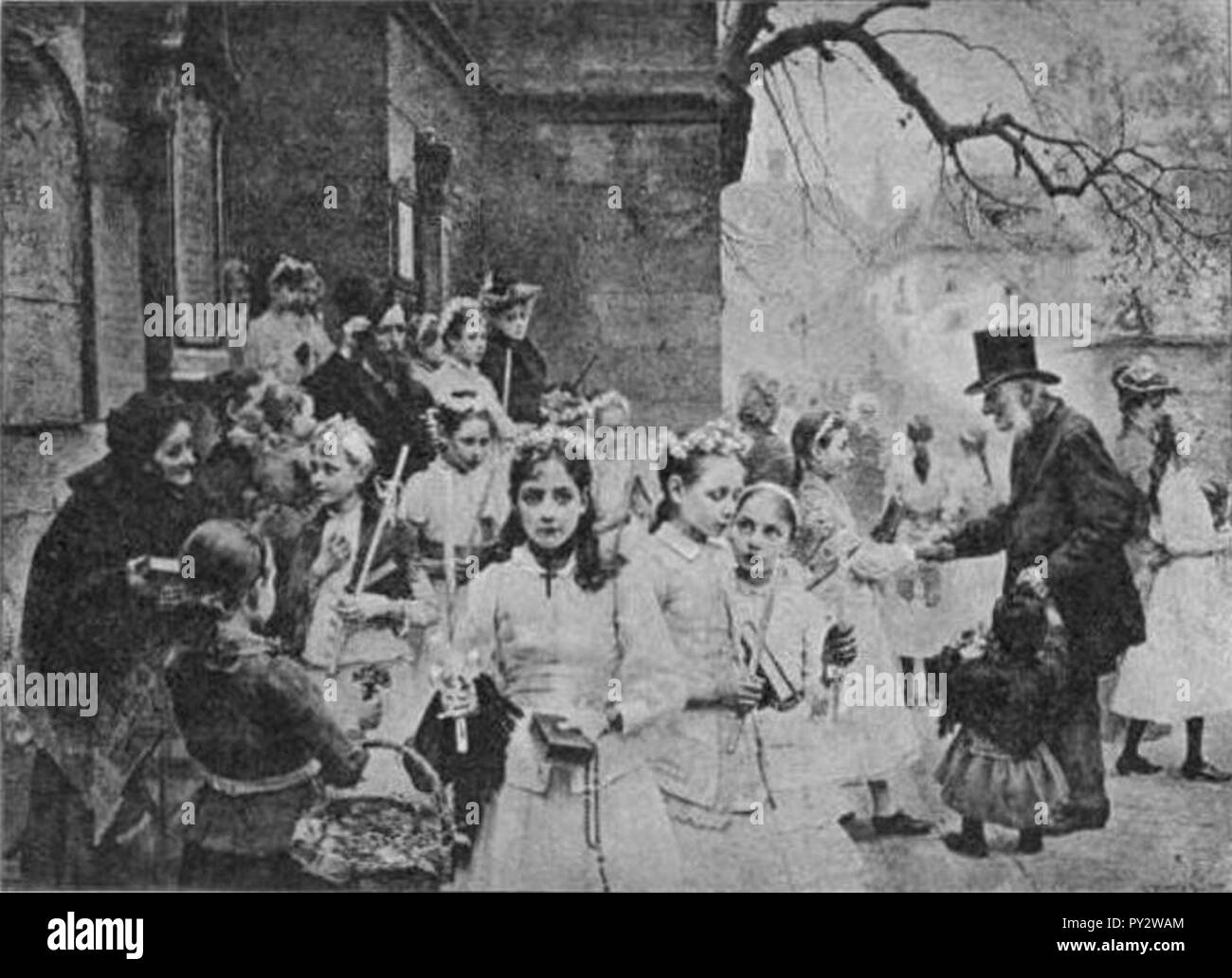 C F Smith-Nach der ersten Kommunion Glaspalast 1892 Abb 111 Stock Photo ...