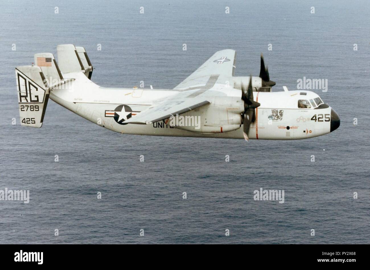 C-2A VRC-50 from USS Enterprise (CVAN-65) in fliight Stock Photo - Alamy