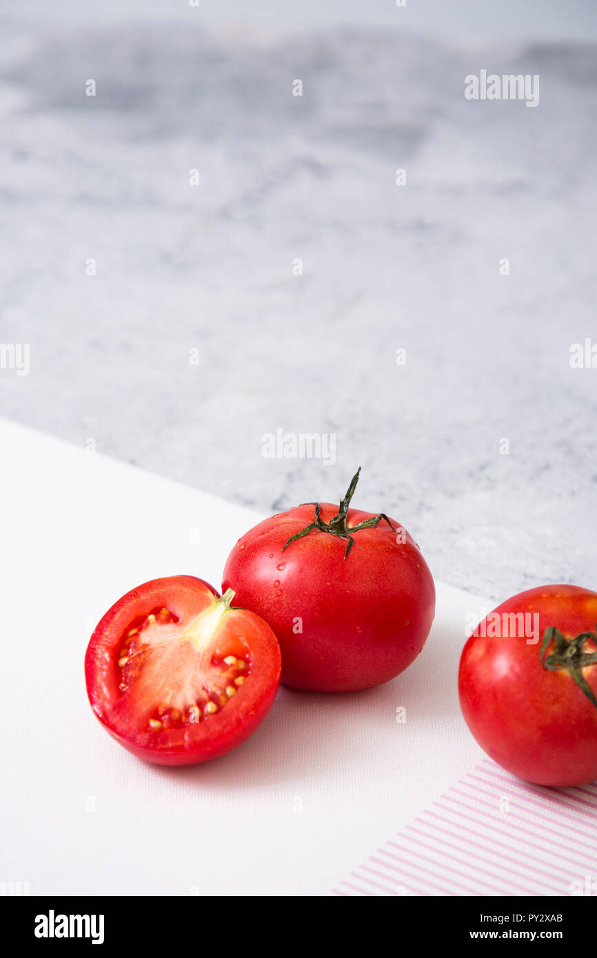Delicious summer fruits object photo, tomato, oriental melon and ...