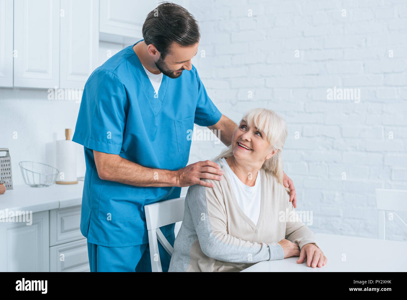 Male social worker hi-res stock photography and images - Alamy