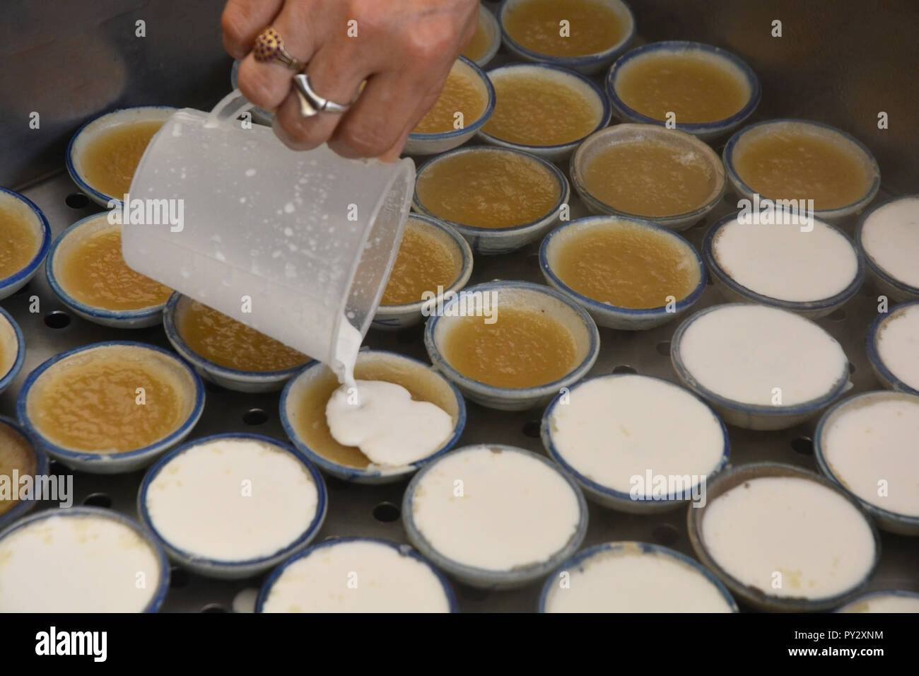 Thai coconut custard pudding dessert hi-res stock photography and ...