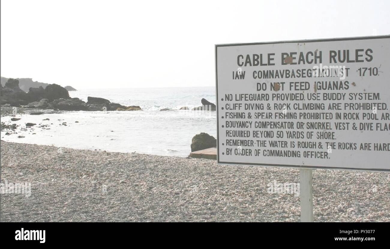 Cable Beach Guantanamo Stock Photo - Alamy