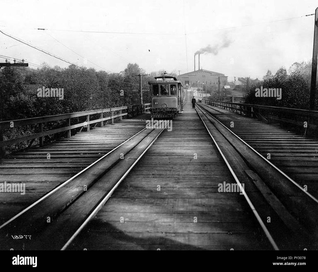 Cable car viaduct, Seattle (CURTIS 1748 Stock Photo - Alamy