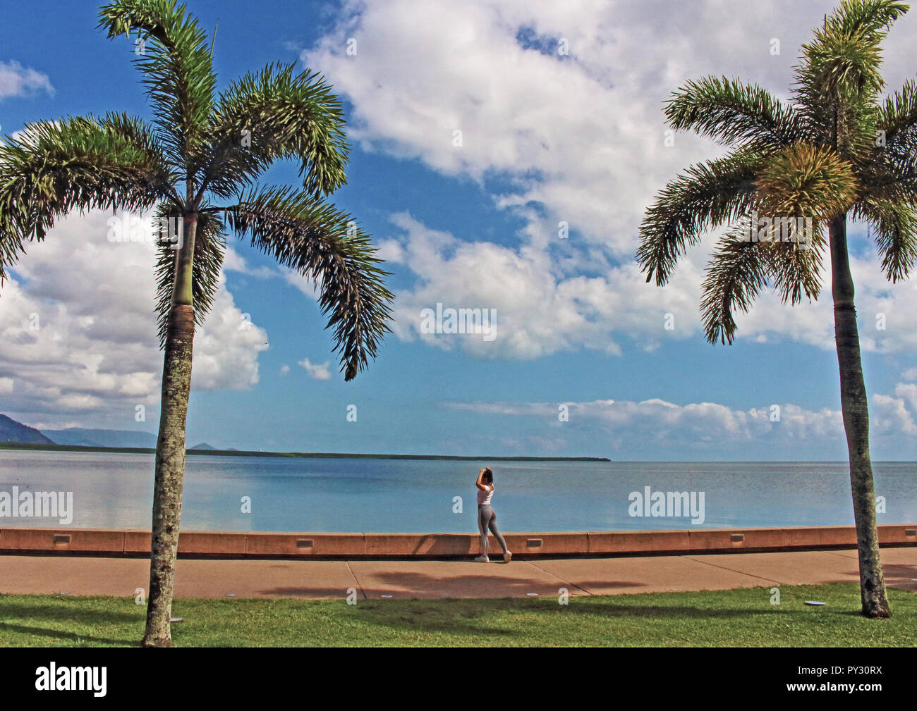 Cairns waterfront appreciation, the esplanade park. pier and marina ...