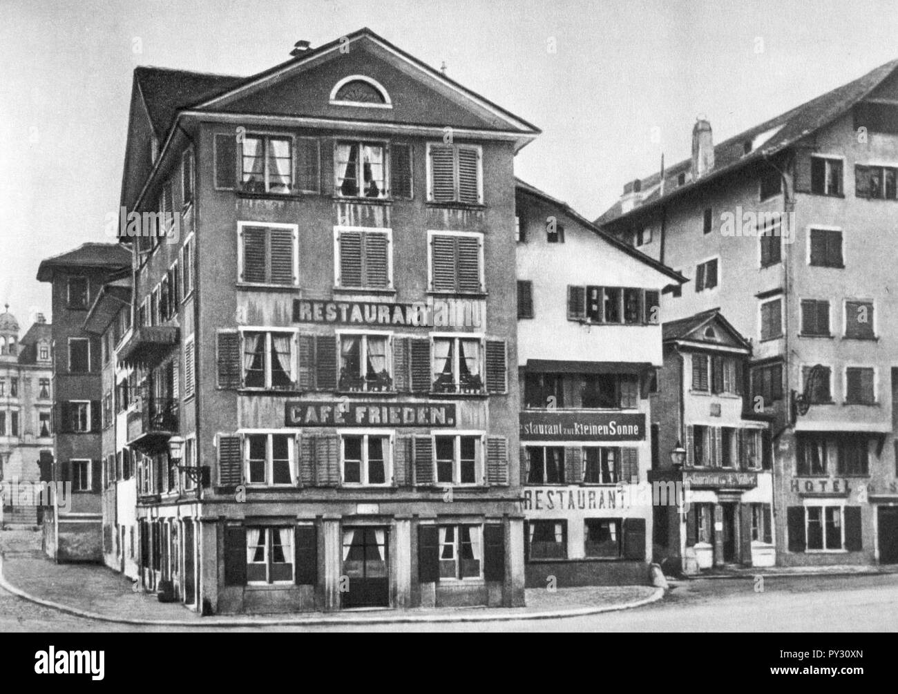 Café Frieden 1890 Stock Photo - Alamy
