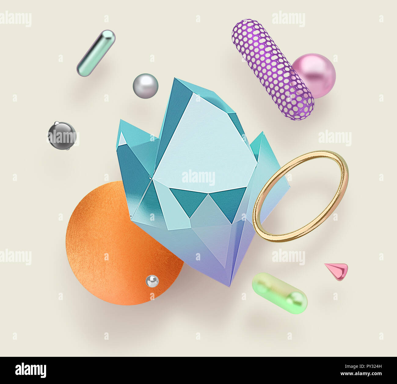 Seamless 3D render jewels, gems, crystals background design 006 Stock ...