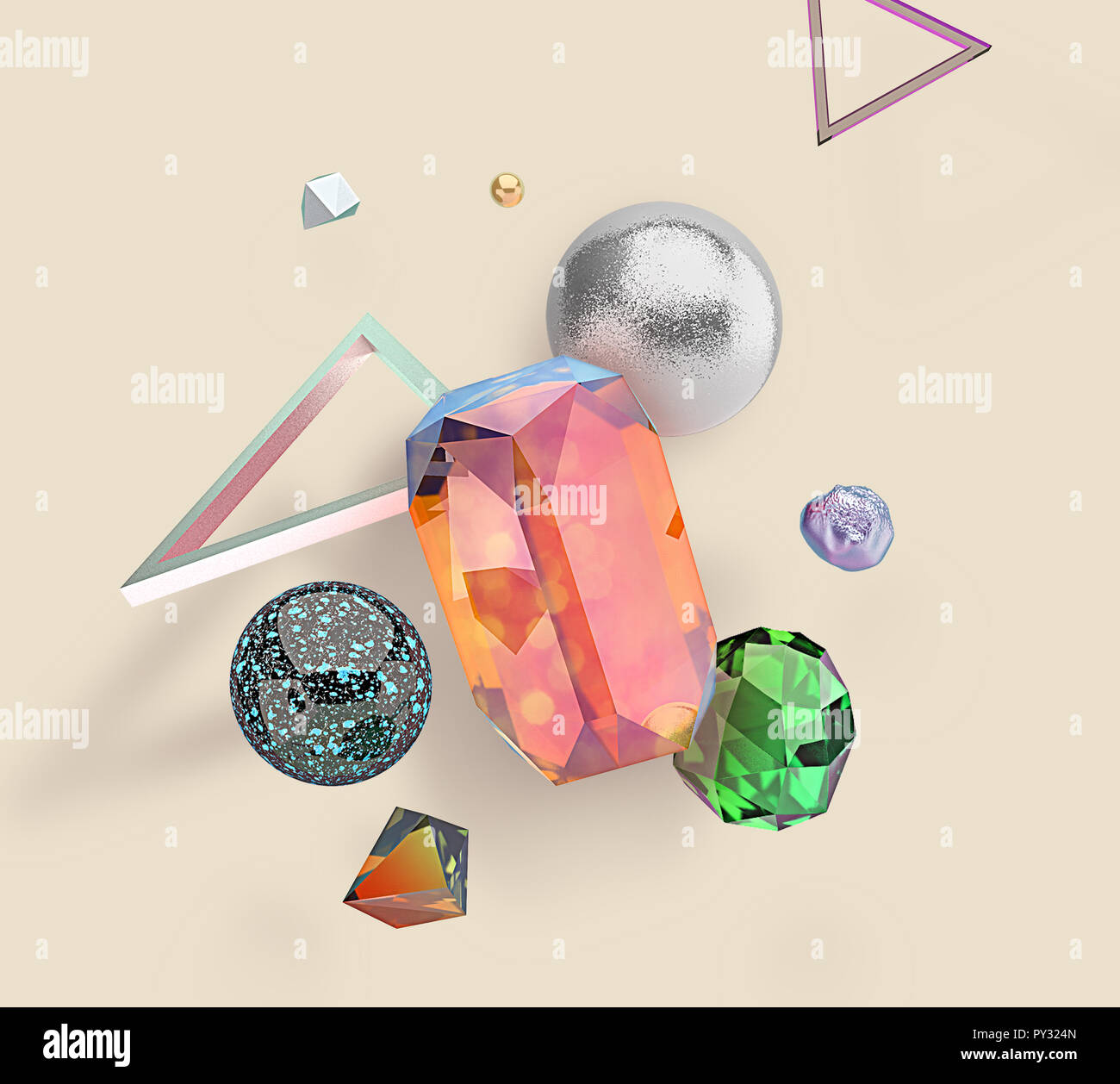 Seamless 3D render jewels, gems, crystals background design 004 Stock ...