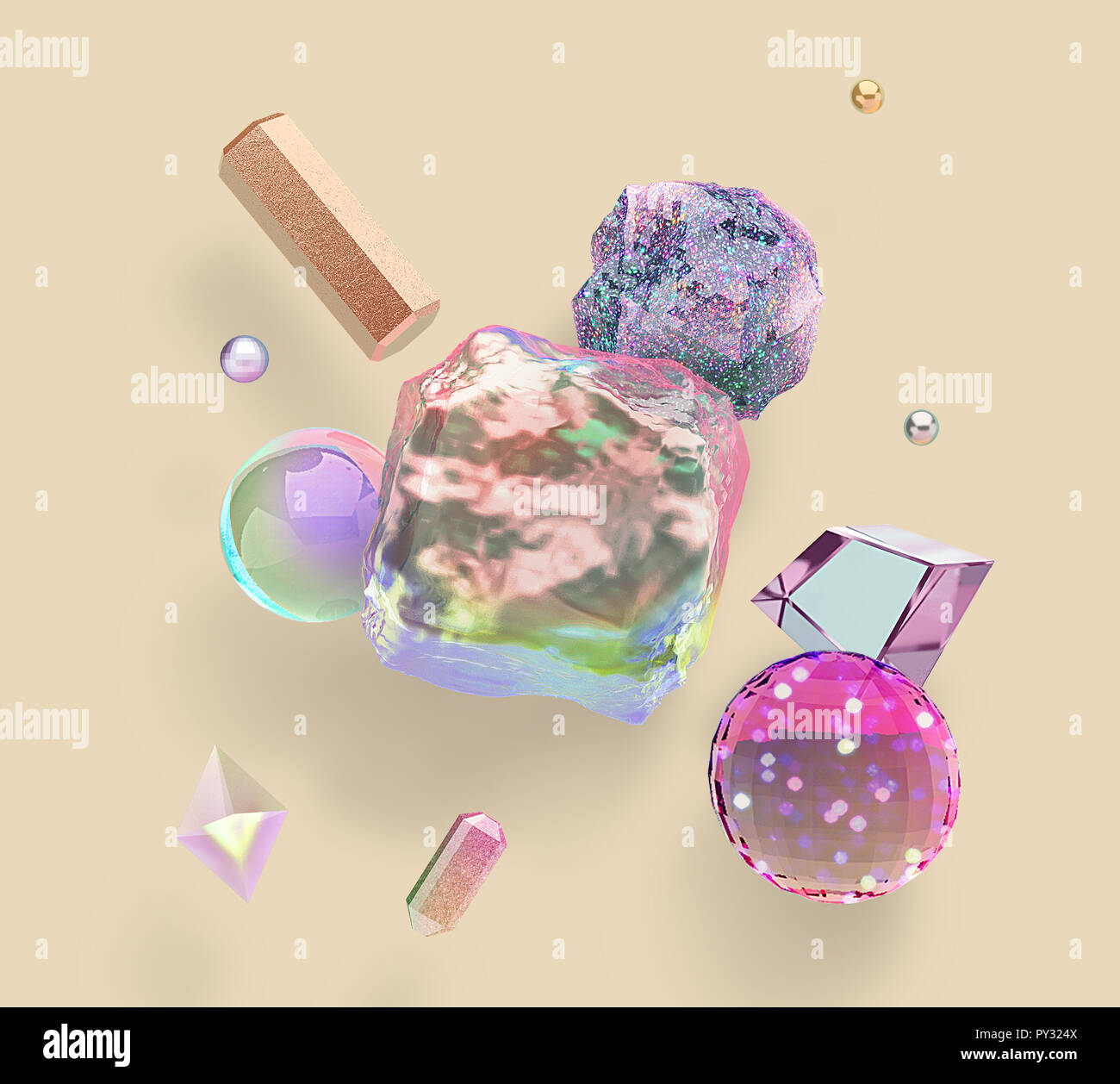 Seamless 3D render jewels, gems, crystals background design 002 Stock ...