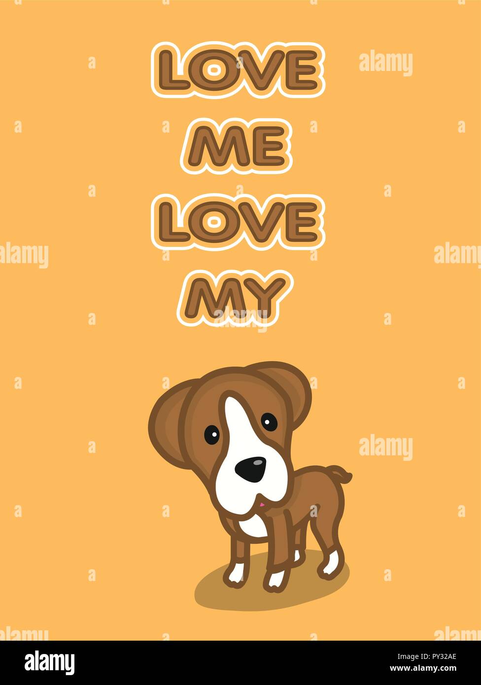 Love me love my dog vector, cartoon design Stock Vector Image & Art - Alamy