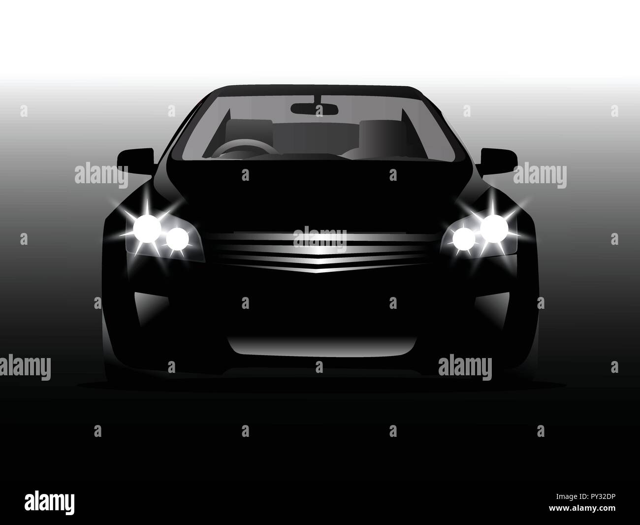 Headlights front lights in Stock Vector Images - Alamy