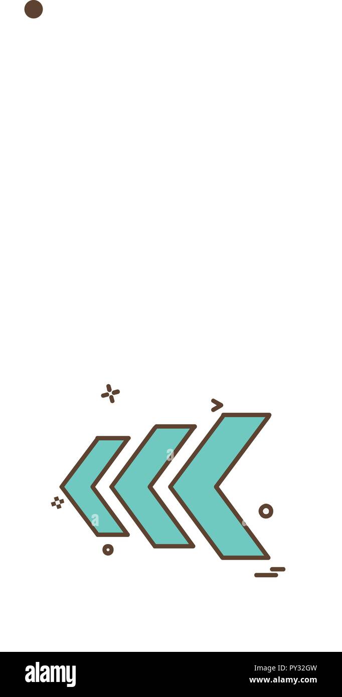 Left arrow icon design vector Stock Vector Image & Art - Alamy