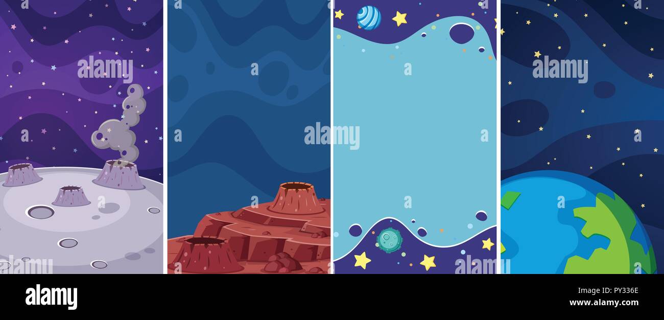 A Set of Space Template illustration Stock Vector Image & Art - Alamy