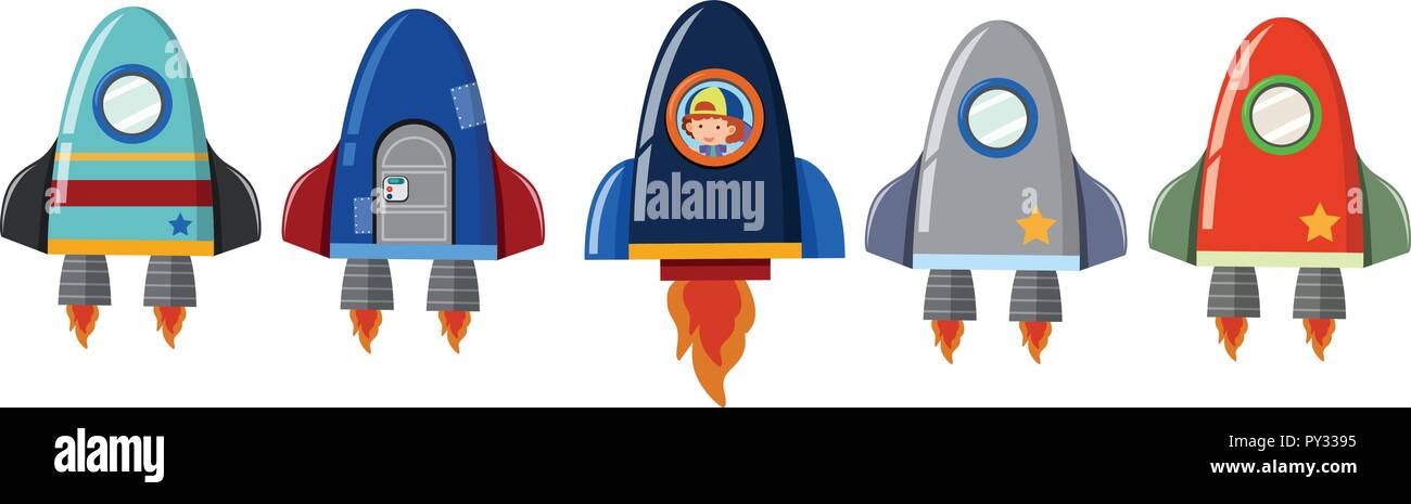 A Set of Rocket illustration Stock Vector Image & Art - Alamy