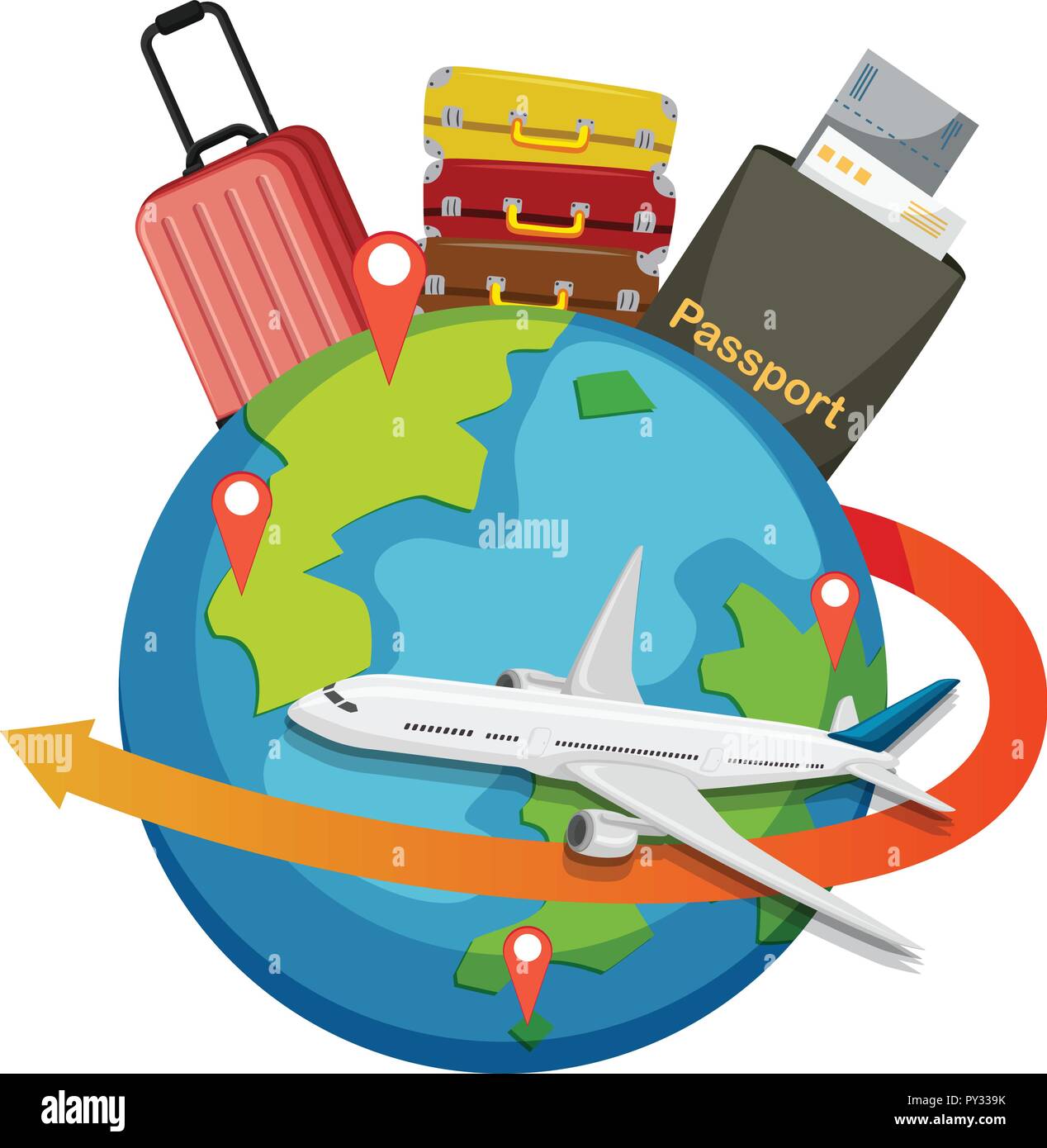 A tourist element on white background illustration Stock Vector Image ...