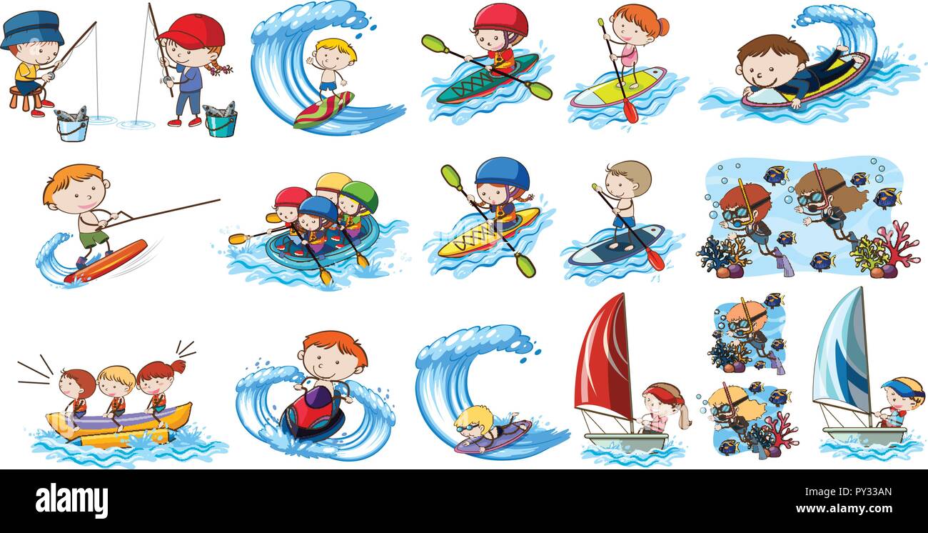 A set of extreme activities illustration Stock Vector Image & Art - Alamy