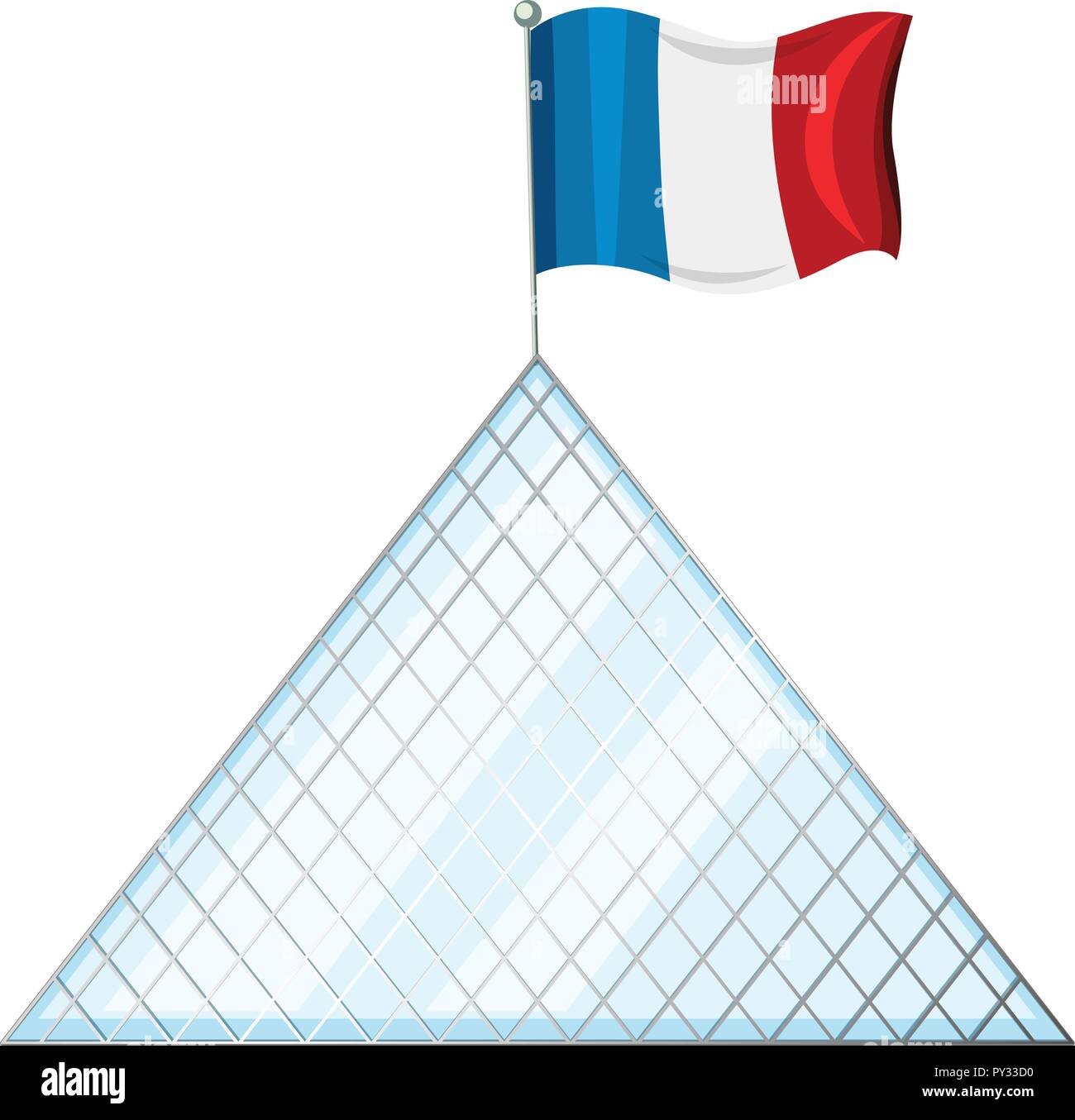 Louvre in paris france Stock Vector Images - Alamy