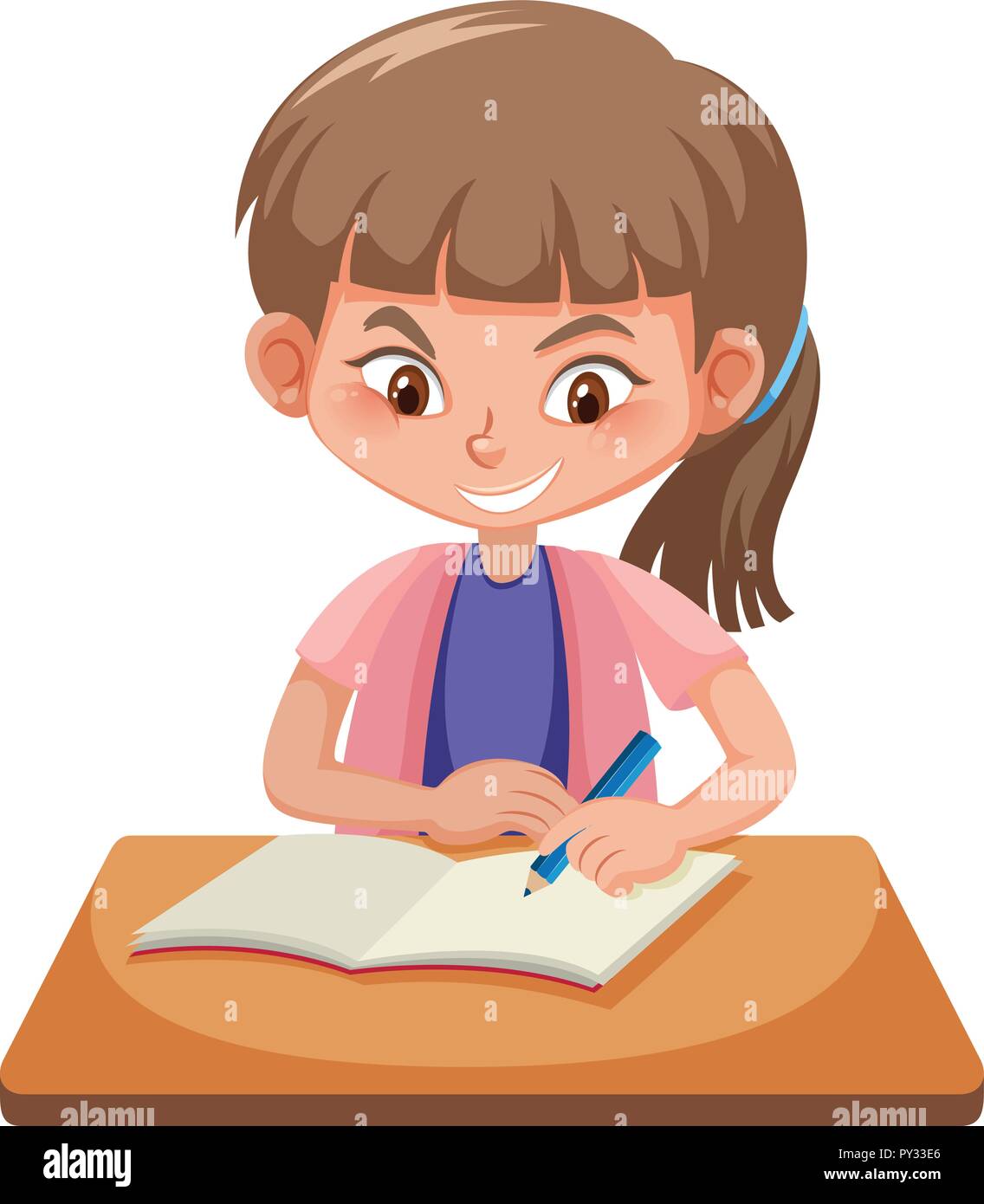 Student drawing table Stock Vector Images - Alamy