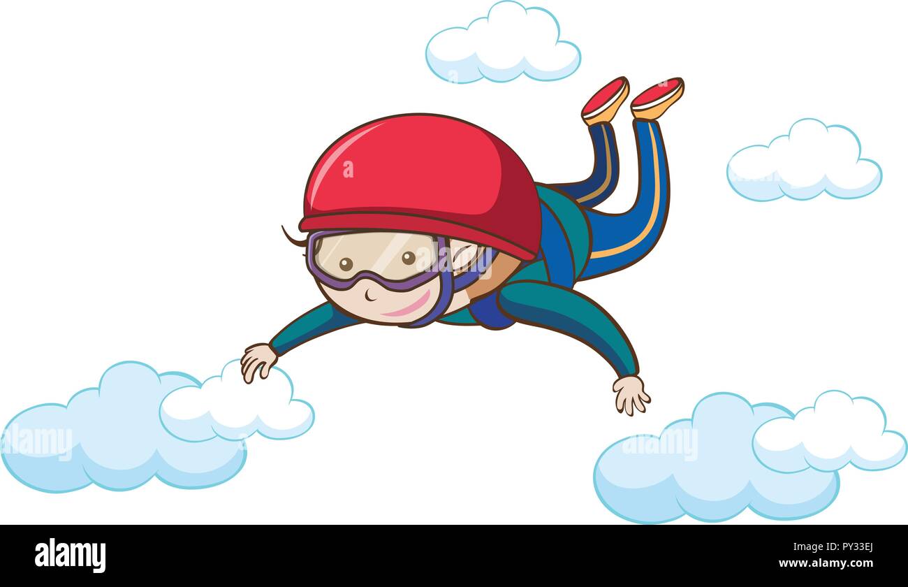 Man skydiving Cut Out Stock Images & Pictures - Alamy