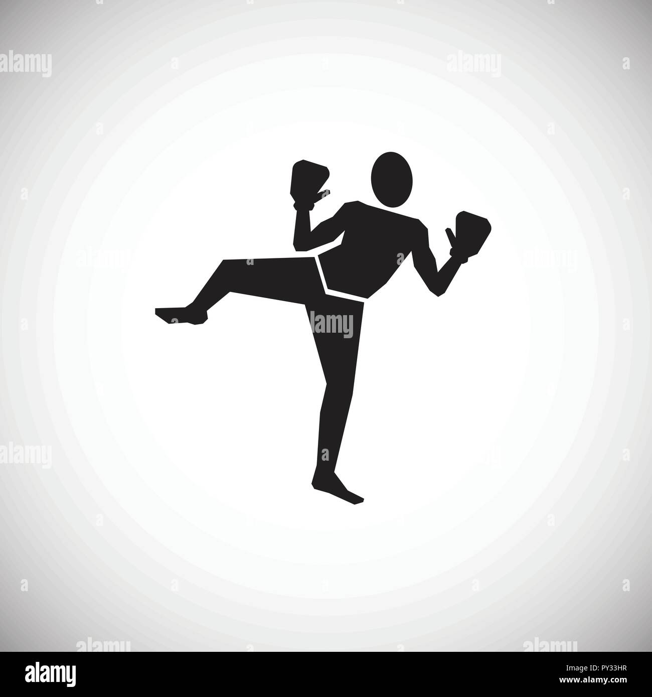 Kick boxing on white background Stock Vector Image & Art - Alamy