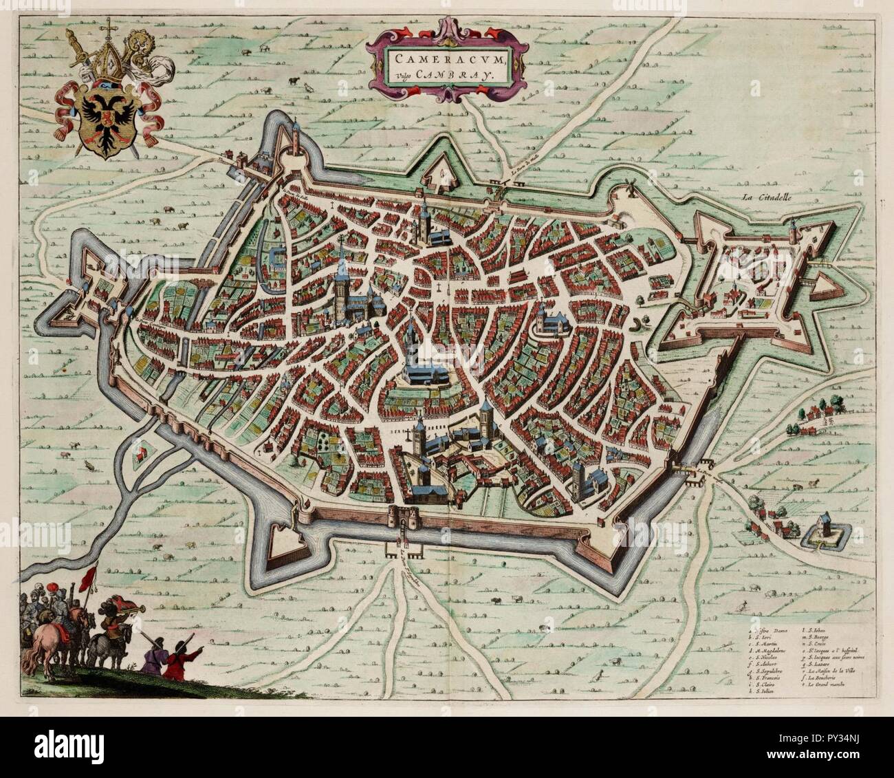 Cambrai - Cameracvm vulgo Cambray - Kamerijk (Atlas van Loon Stock ...