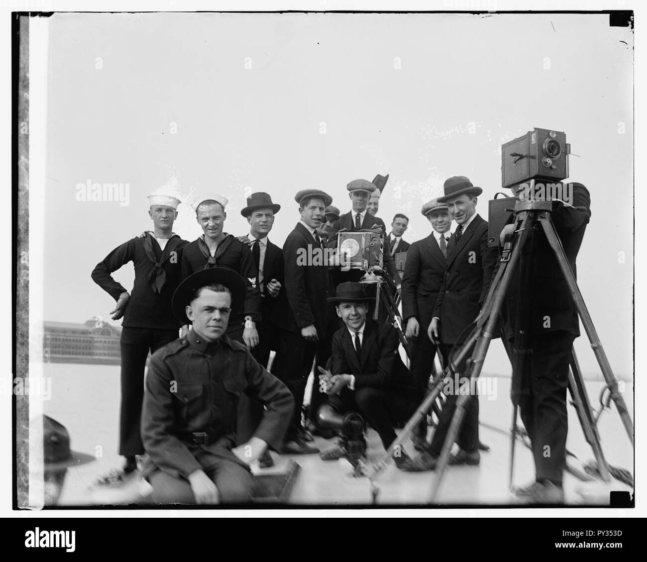 Camera men at Navy Yd Stock Photo - Alamy