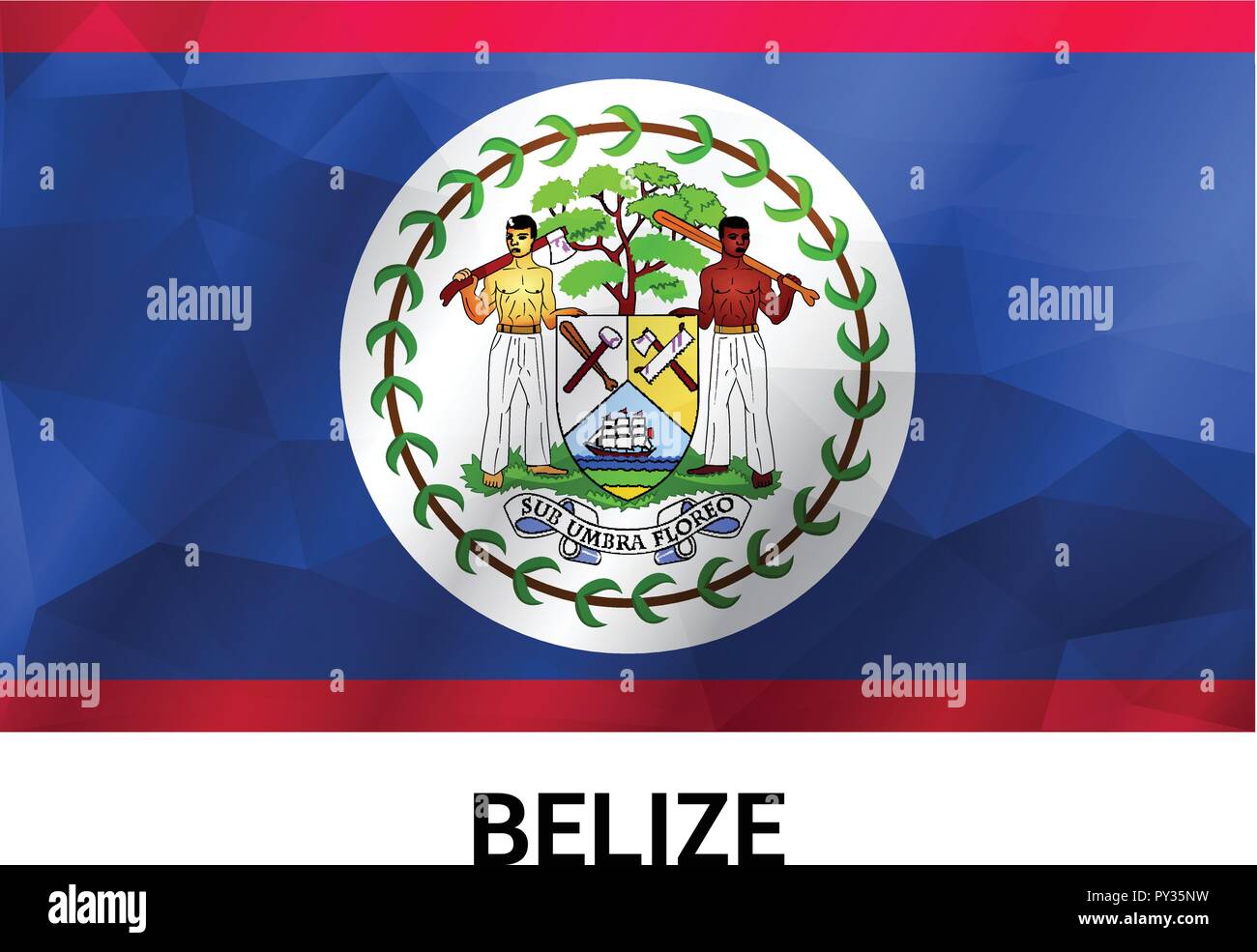 Belize flag design vector Stock Vector Image & Art - Alamy