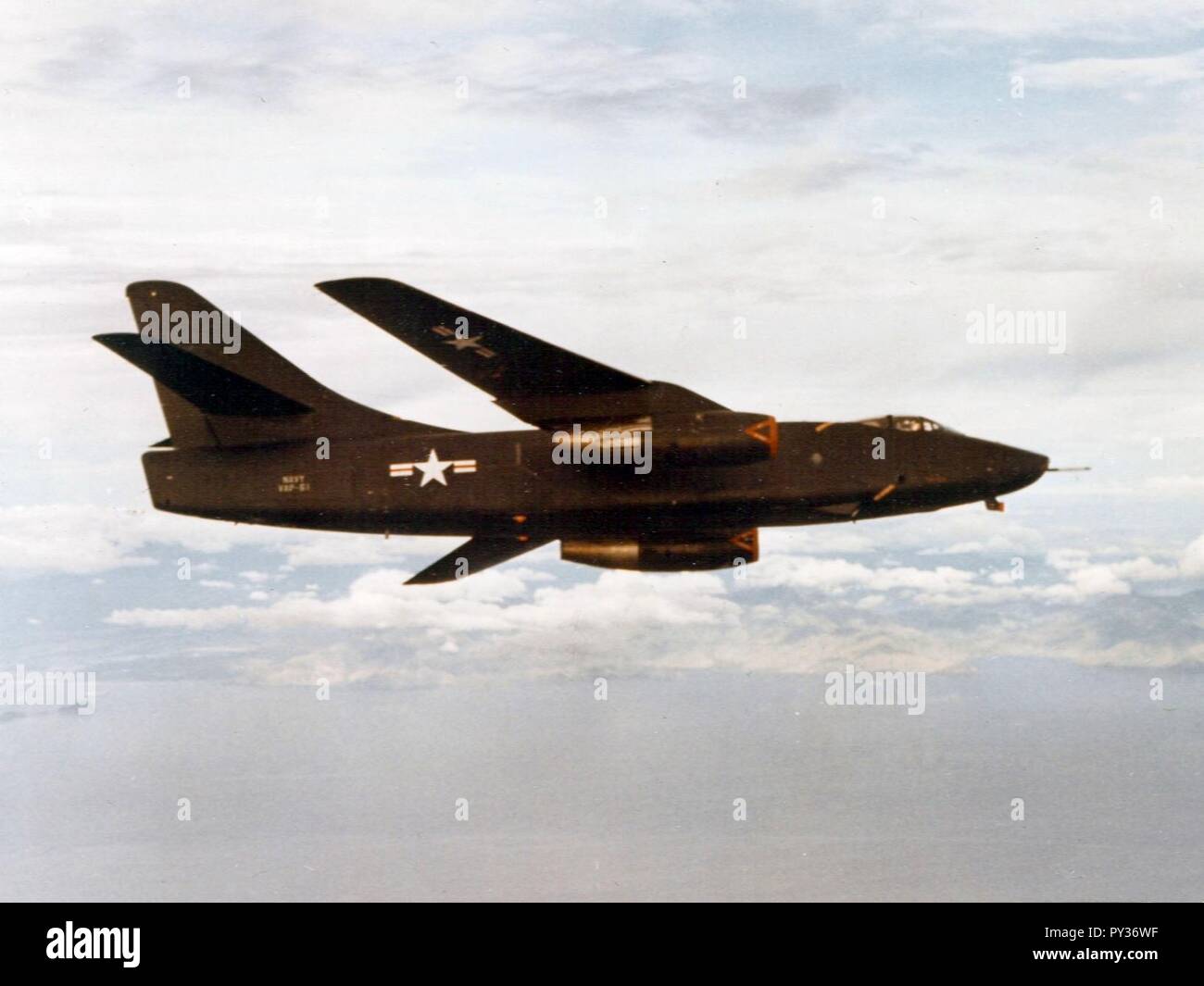 Camouflaged RA-3B Skywarrior of VAP-61 in flight Stock Photo - Alamy