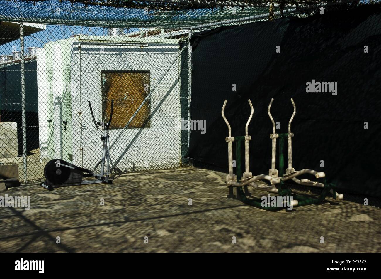 Camp 1 exercise yard -a Stock Photo - Alamy