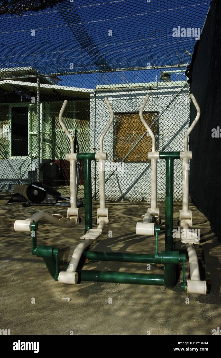 Camp 1 exercise yard -b Stock Photo - Alamy