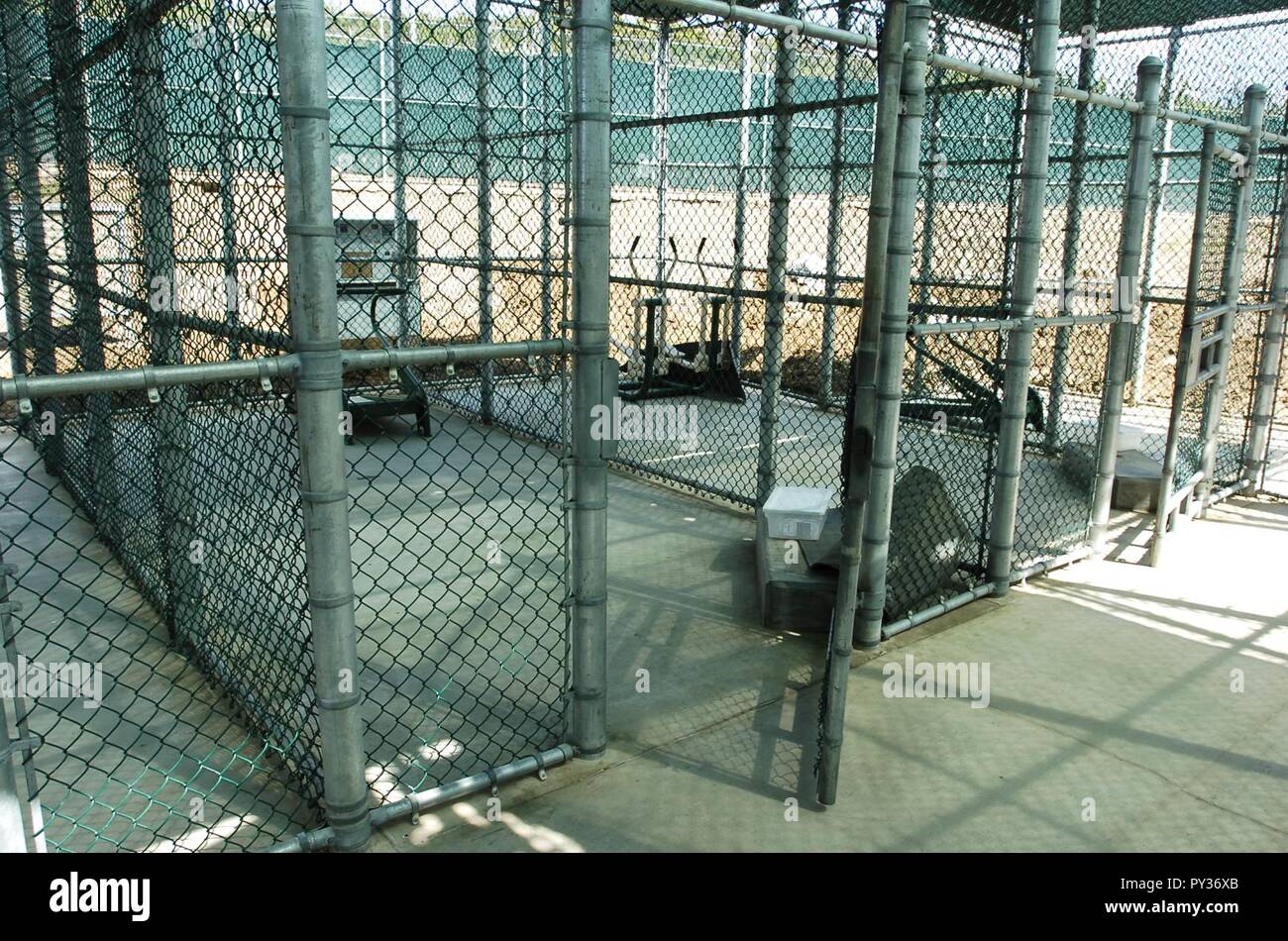 Camp 5 exercise yard -b Stock Photo - Alamy