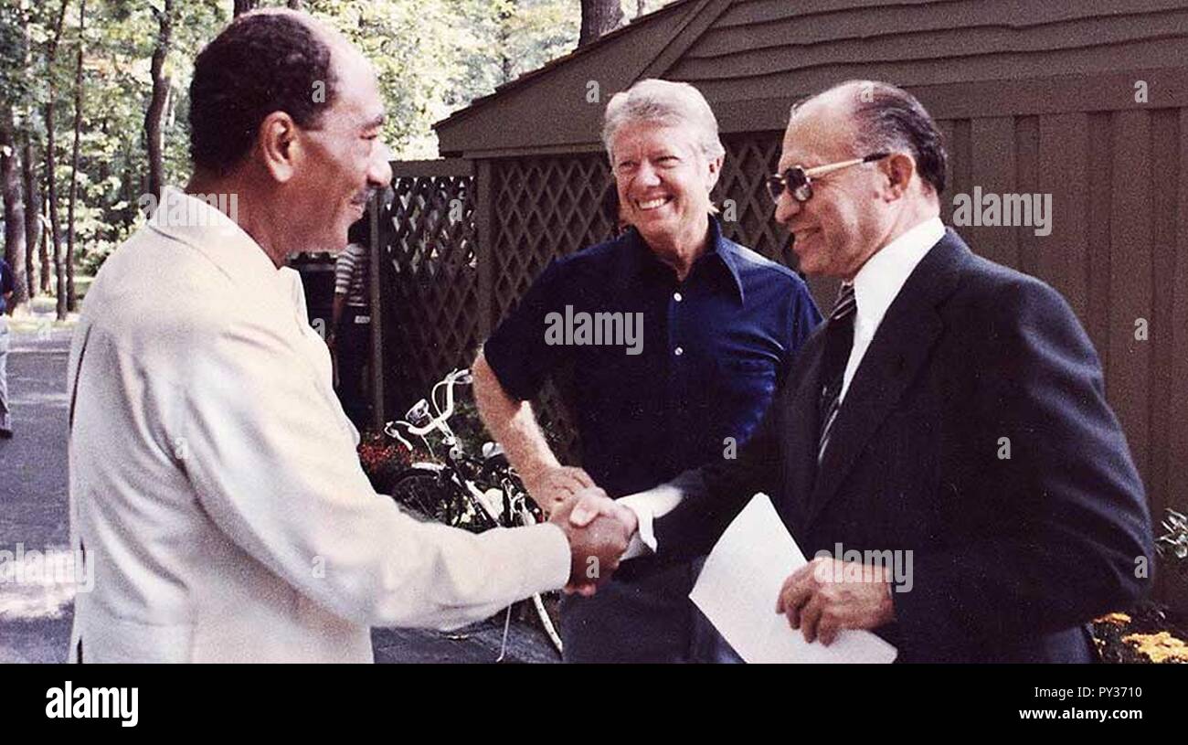 Camp David, Menachem Begin, Anwar Sadat, 1978 Stock Photo - Alamy