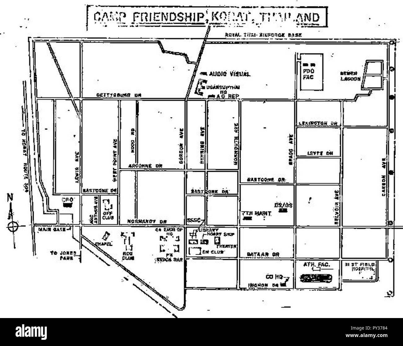 Camp Friendship - Map Stock Photo - Alamy