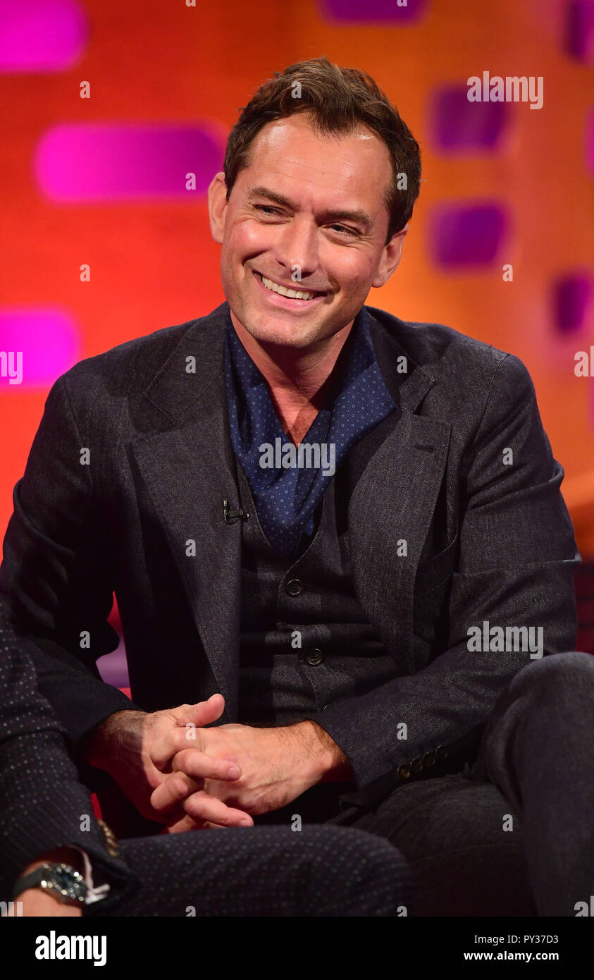 Jude Law during the filming of the Graham Norton Show at BBC ...