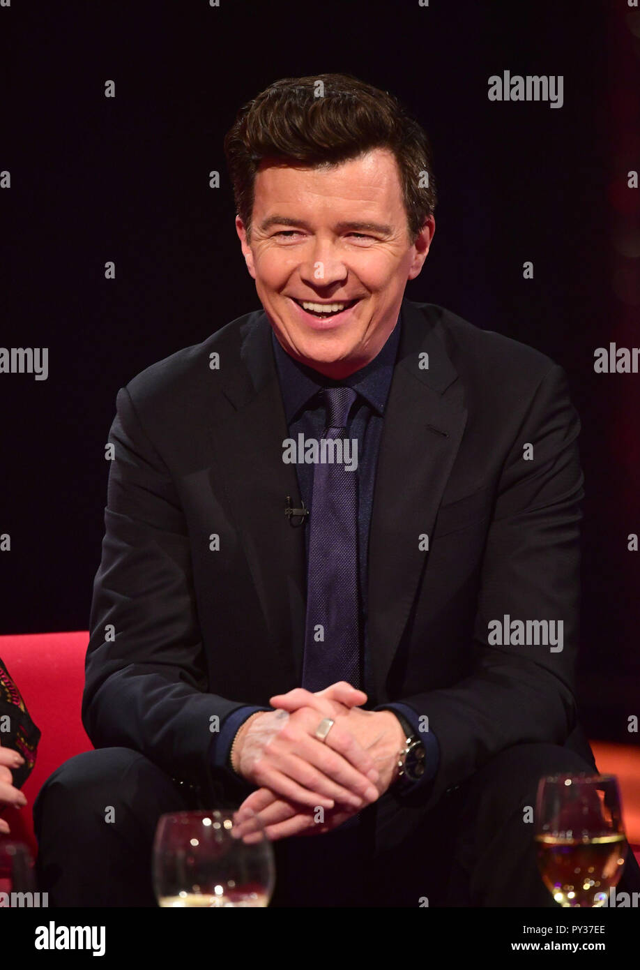 Rick Astley during the filming of the Graham Norton Show at BBC ...