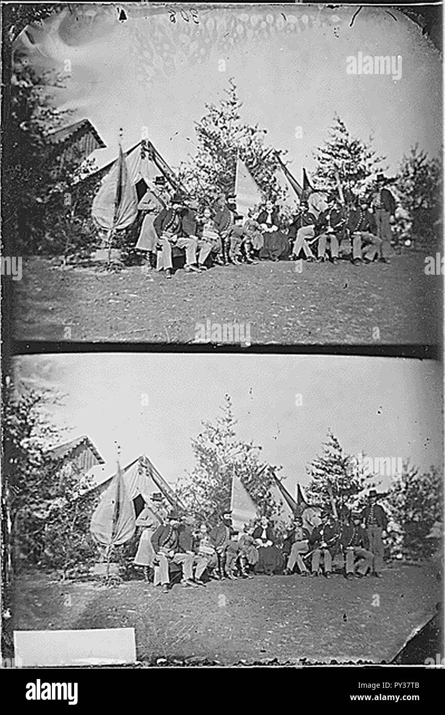 Camp scene group of Officers and ladies Stock Photo - Alamy