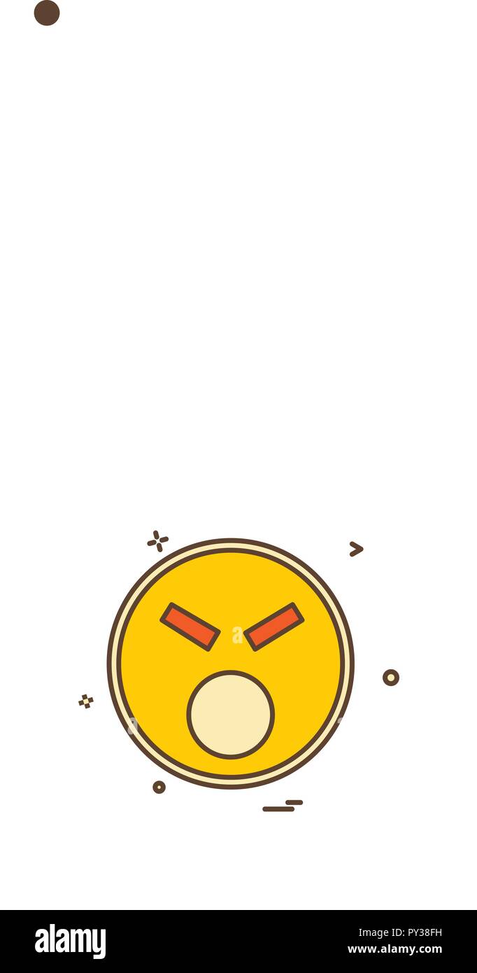 Angry emoji icon design vector Stock Vector Image & Art - Alamy