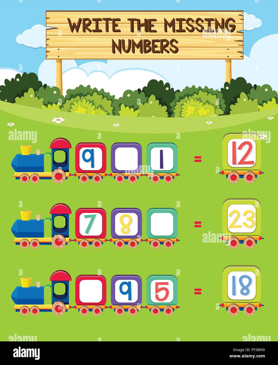 Number worksheet hi-res stock photography and images - Alamy
