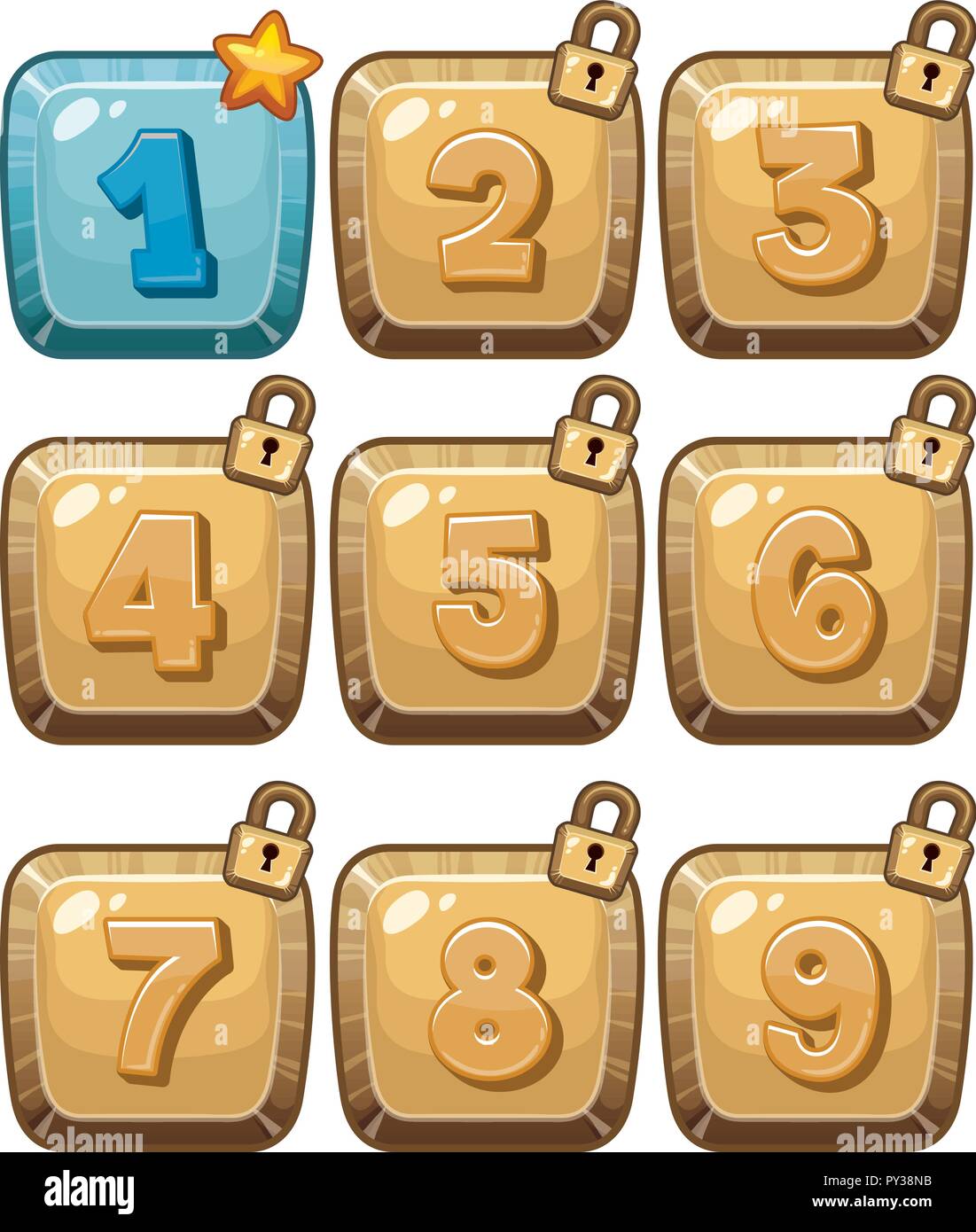 A set of game level illustration Stock Vector Image & Art - Alamy