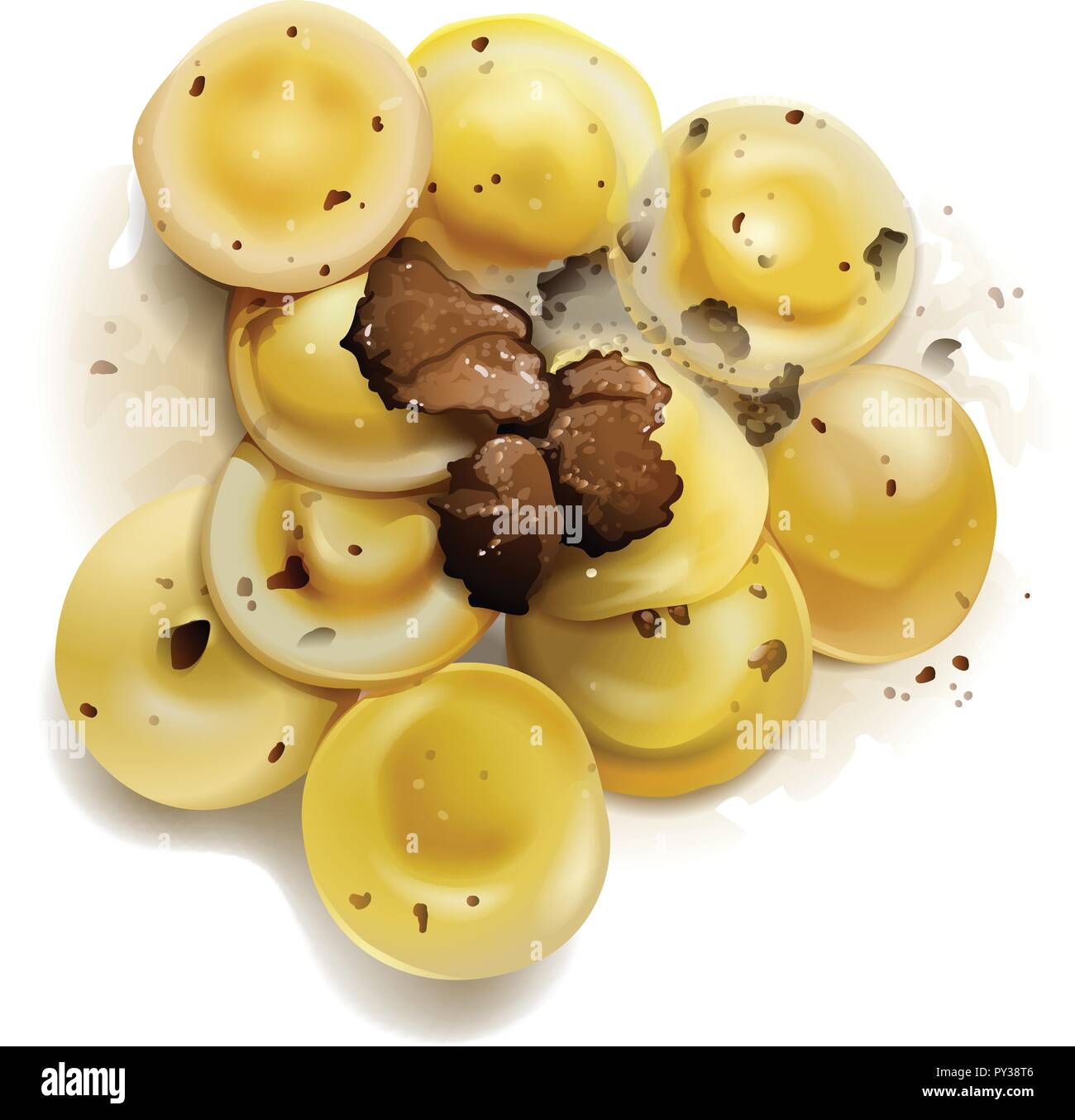 Ravioli dish Stock Vector Images - Alamy