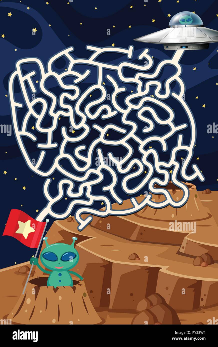 Alien space maze hi-res stock photography and images - Alamy