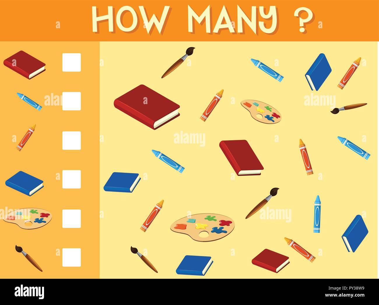 Counting worksheet hi-res stock photography and images - Alamy