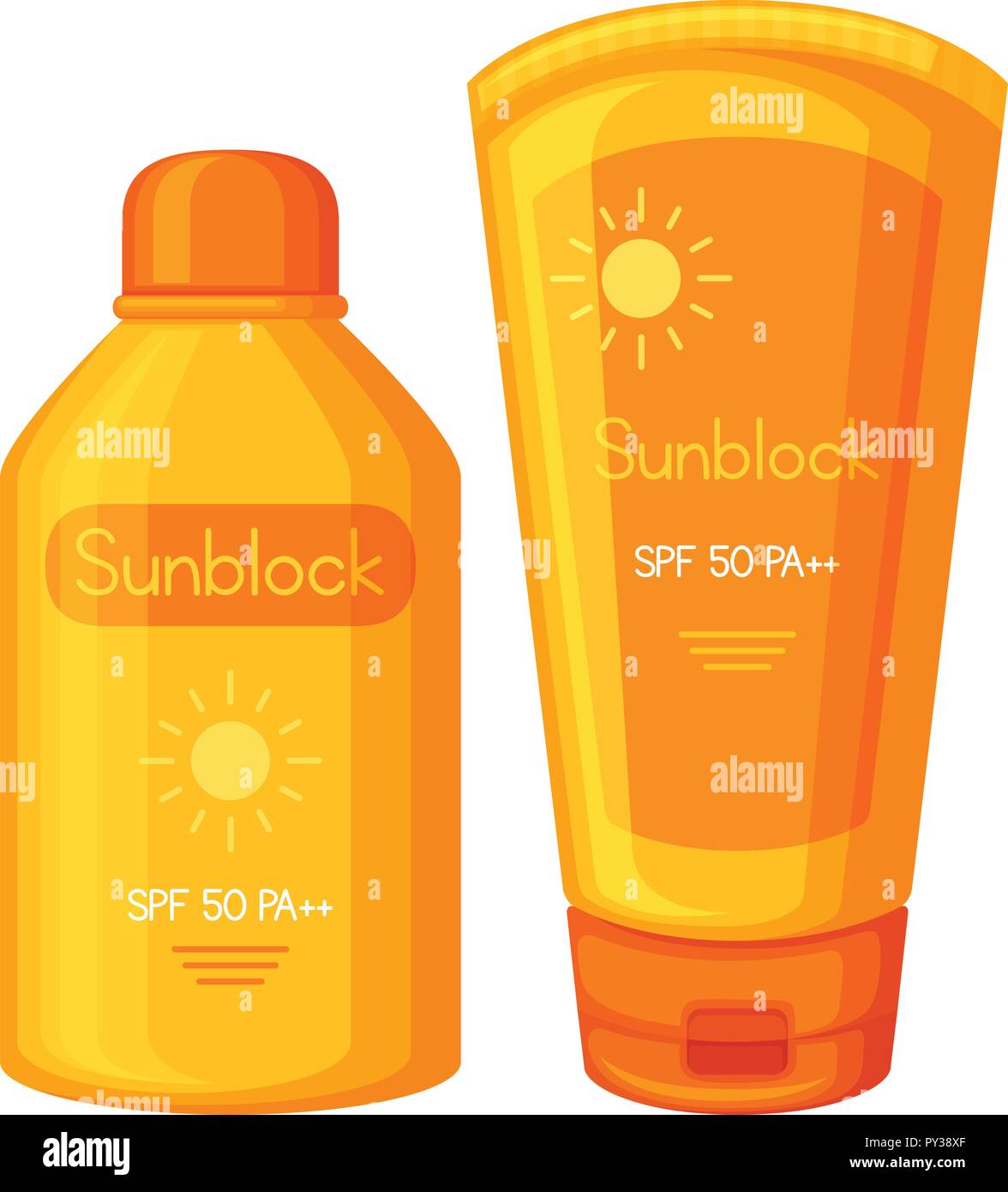 A Set of Sun Cream illustration Stock Vector Image & Art - Alamy