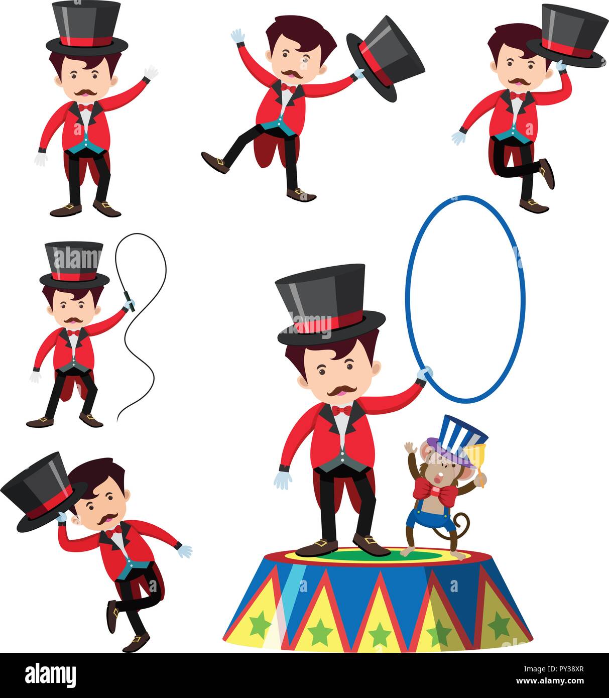 A Set of Magician Character illustration Stock Vector Image & Art - Alamy
