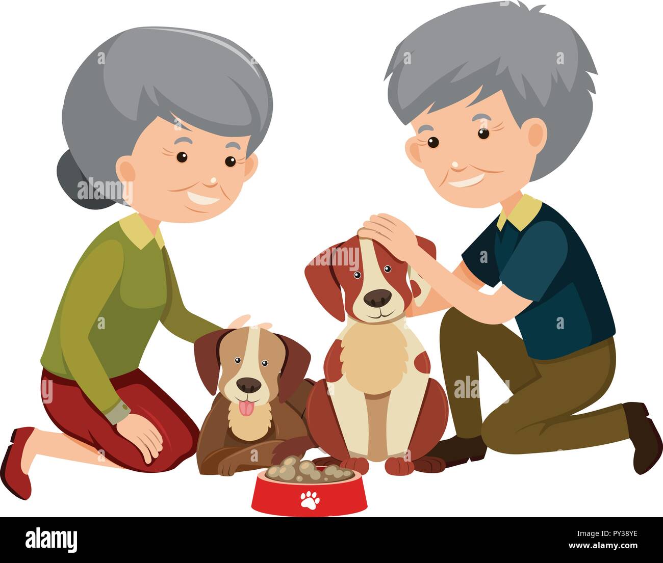 Old age dogs Stock Vector Images - Alamy